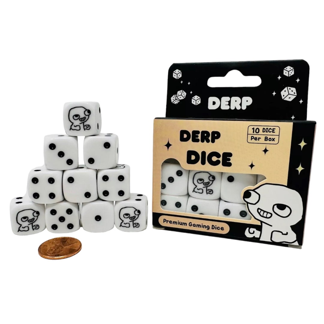 Derp Dice - Funny 16mm D6 Gaming Dice Set | Unique 6 Sided Dice for ...