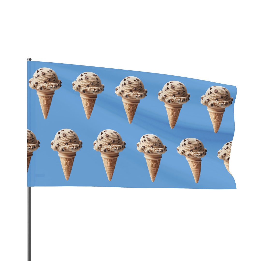 Joe's Chocolate Chip Ice Cream Cone Flag - Etsy