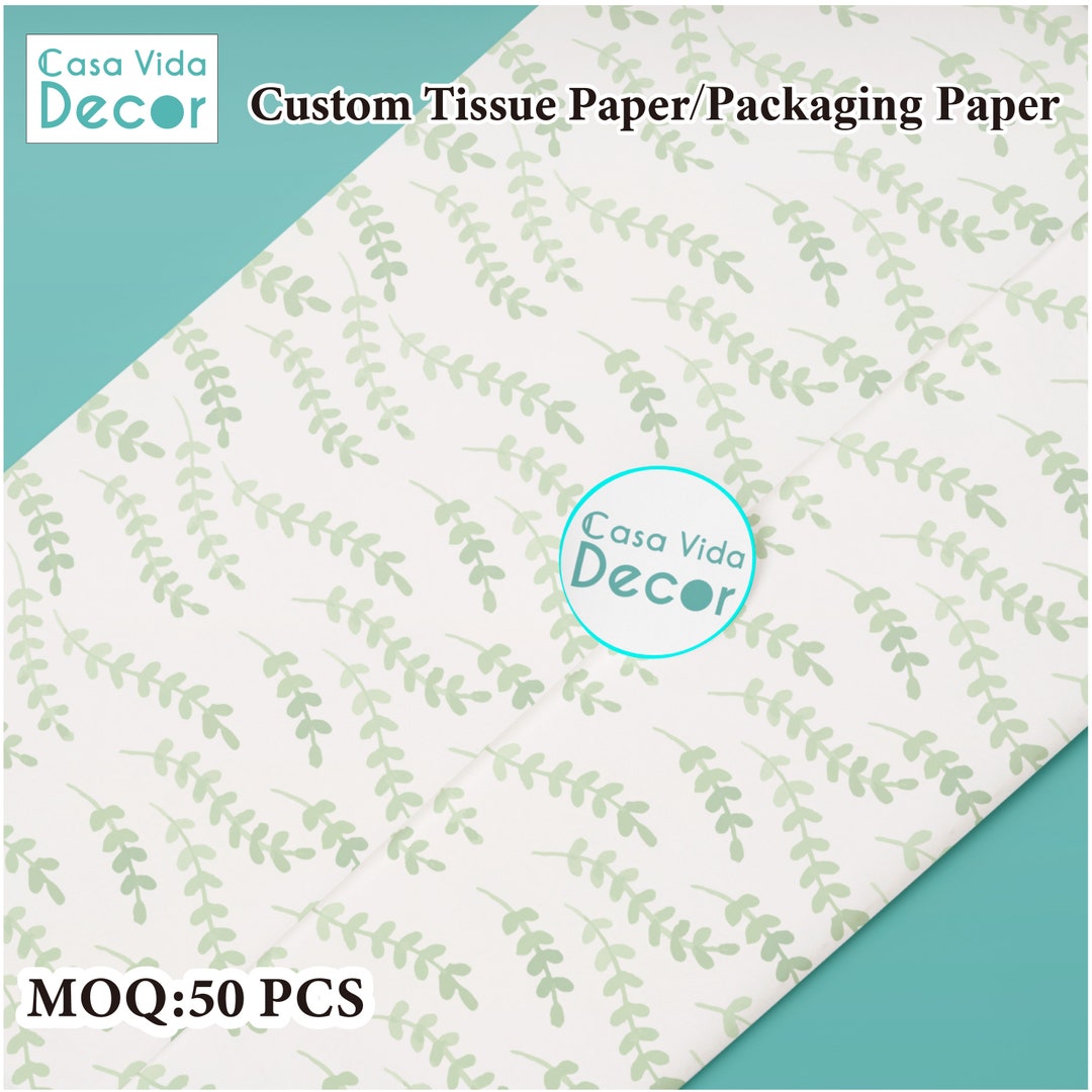 Custom Tissue Paper Personalized Tissue Paper With One Color Logo ...