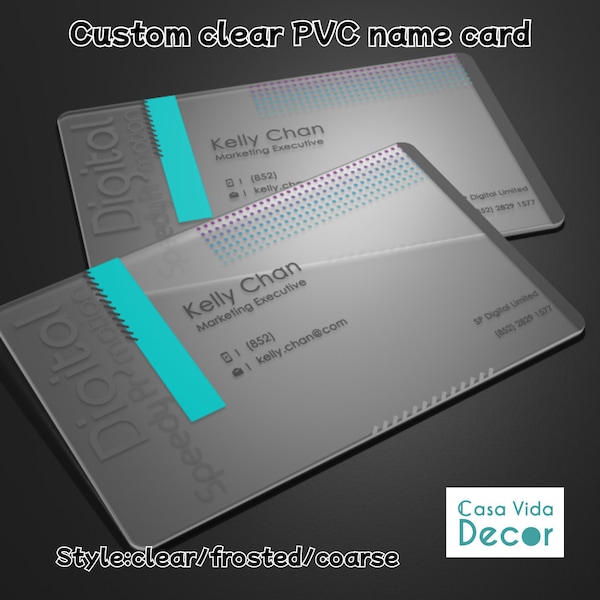 Clear Business Cards - Etsy