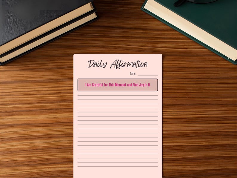 Printable Affirmation Journal, Daily Reflection, Mindset Planner (PDF ...