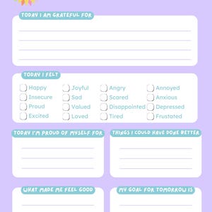 Printable Daily Mood Tracker | Colorful Mood Tracker | Mood Journal ...