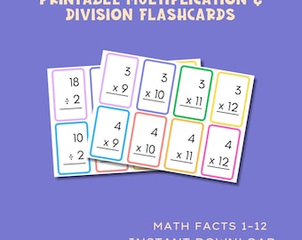 Educational Math Tools Lachilly Multiplication & Division Flash Cards ...