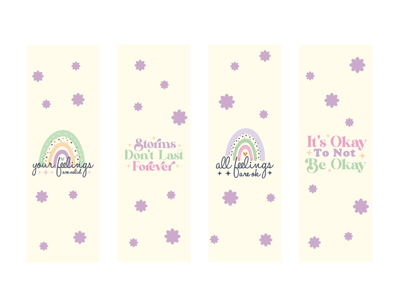 Mental Health Printable Bookmarks Digital Bookmarks Reading Bookmarks ...