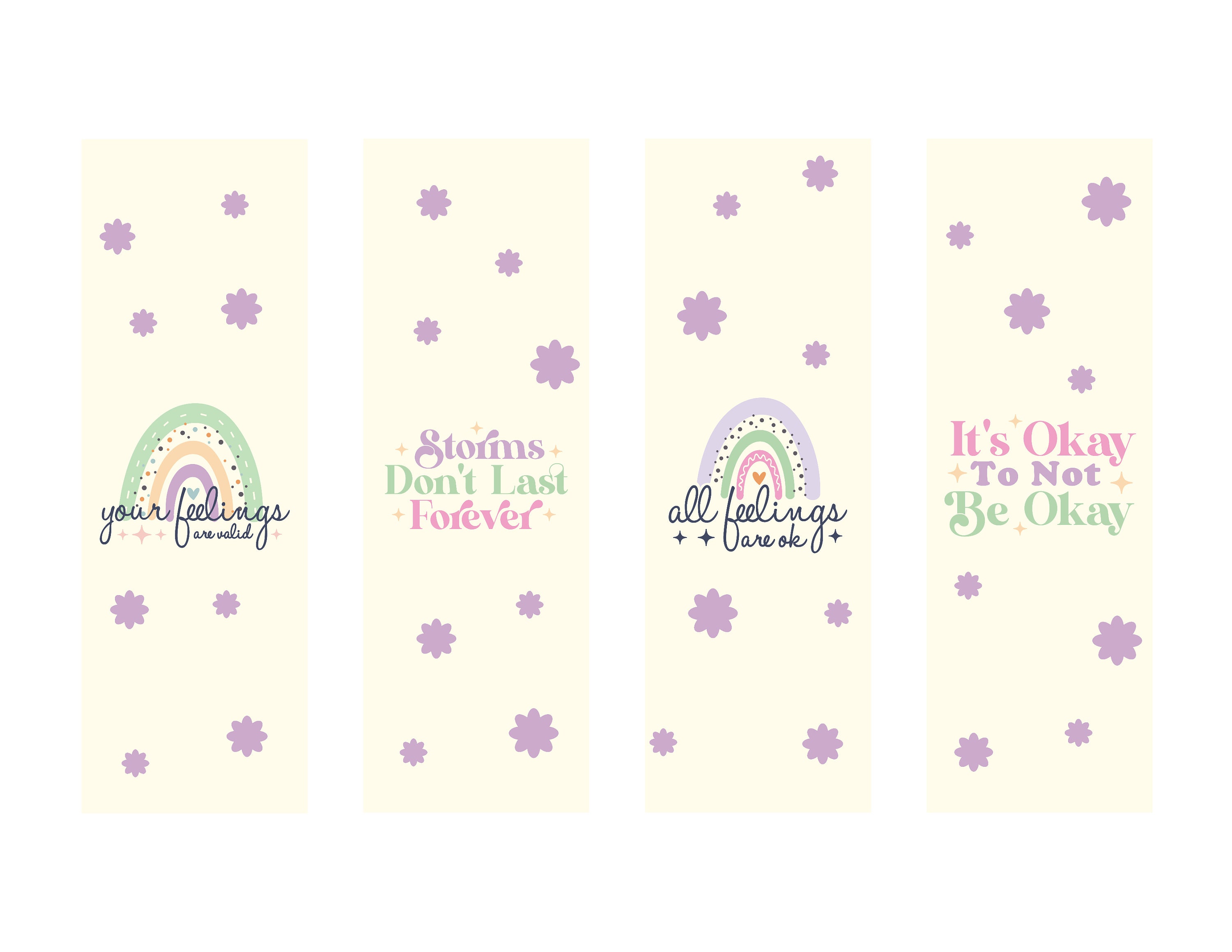 Mental Health Printable Bookmarks Digital Bookmarks Reading Bookmarks ...