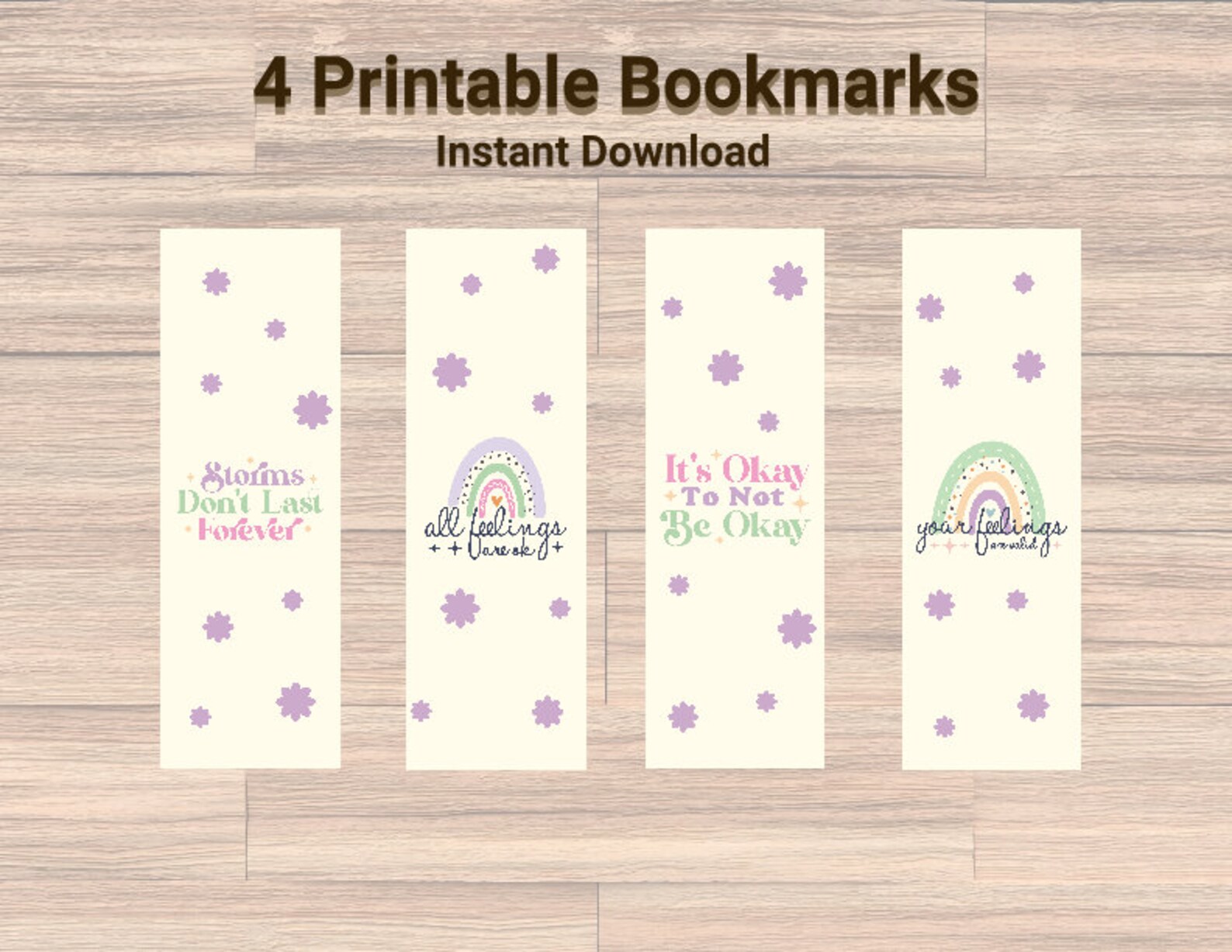 Mental Health Printable Bookmarks Digital Bookmarks Reading Bookmarks ...