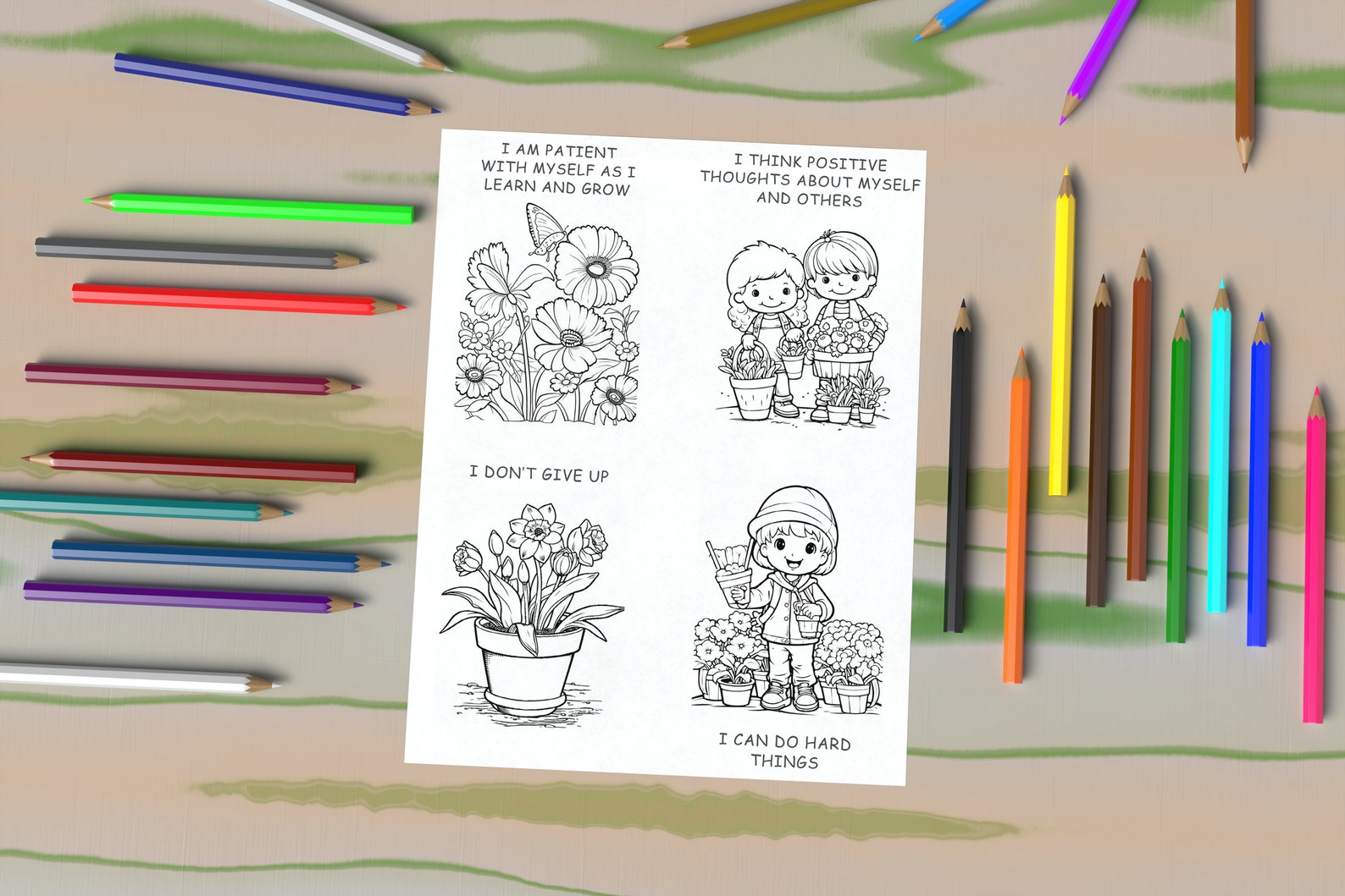 Printable Coloring Positive Affirmation Cards for Kids Printable ...