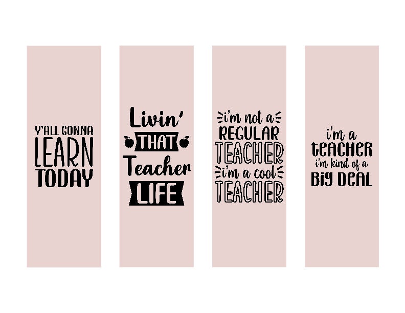 Printable Bookmarks for Teachers | Teacher Themed Digital Bookmarks ...