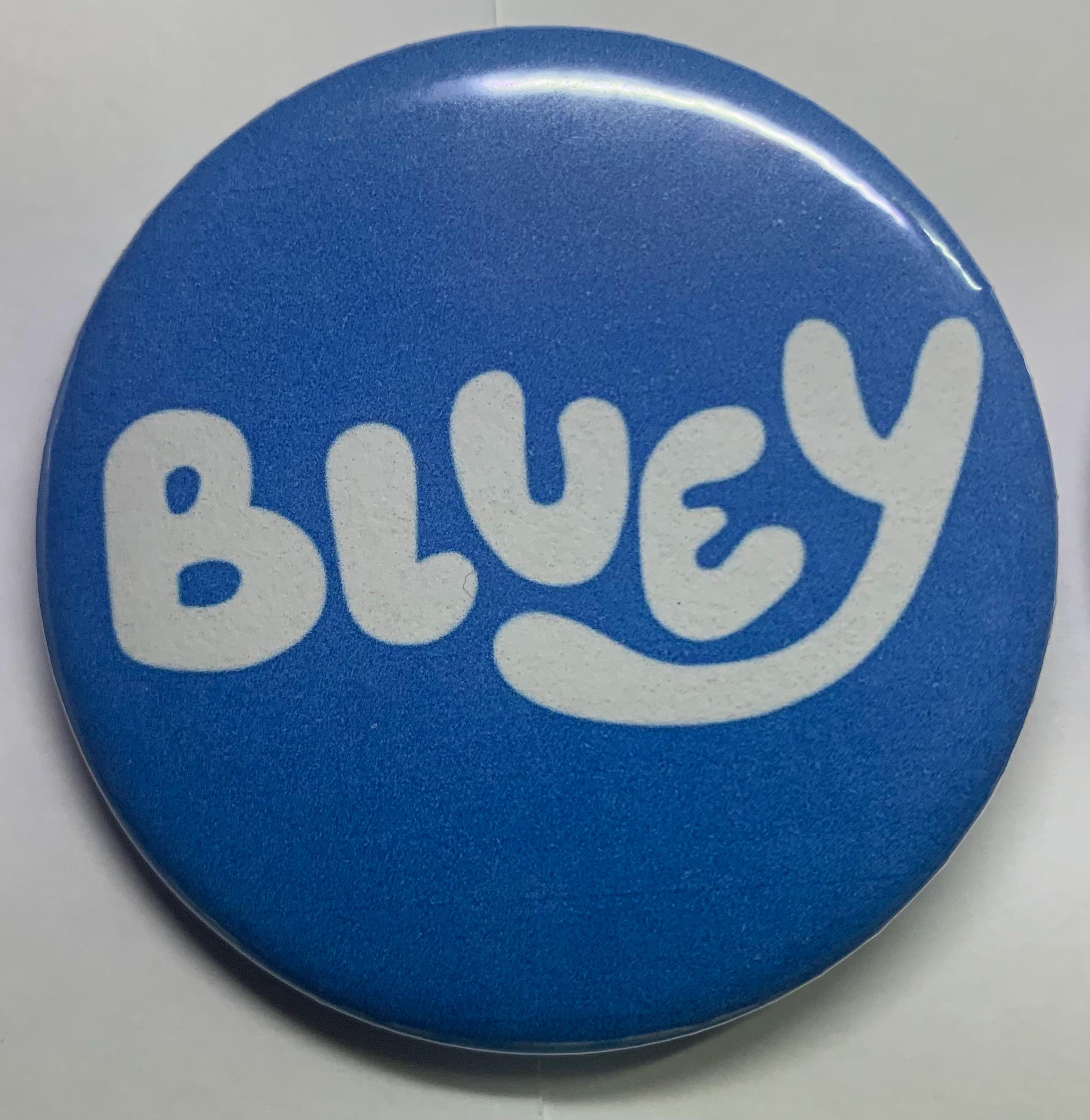 BLUEY Set of 6 Badges Pins 58mm Handmade Retro Unique Gift Kids Adults ...
