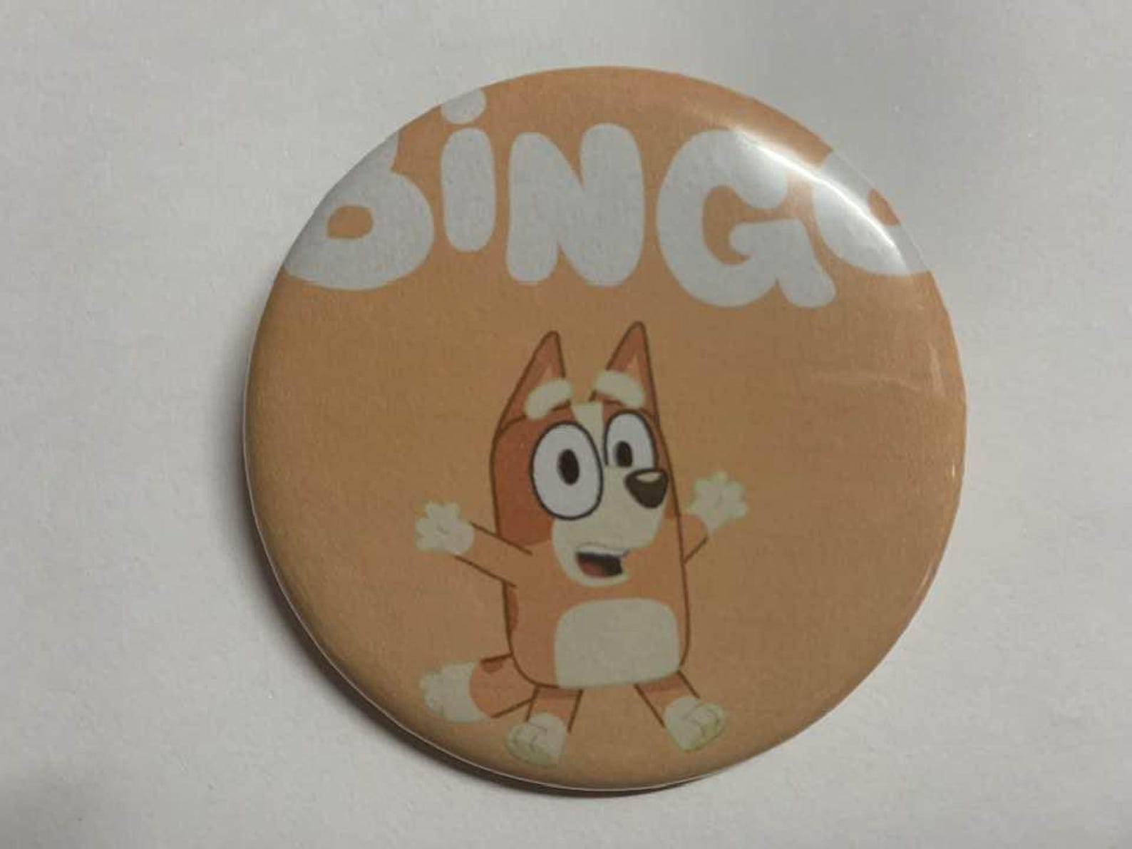 BLUEY Set of 6 Badges Pins 58mm Handmade Retro Unique Gift Kids Adults ...