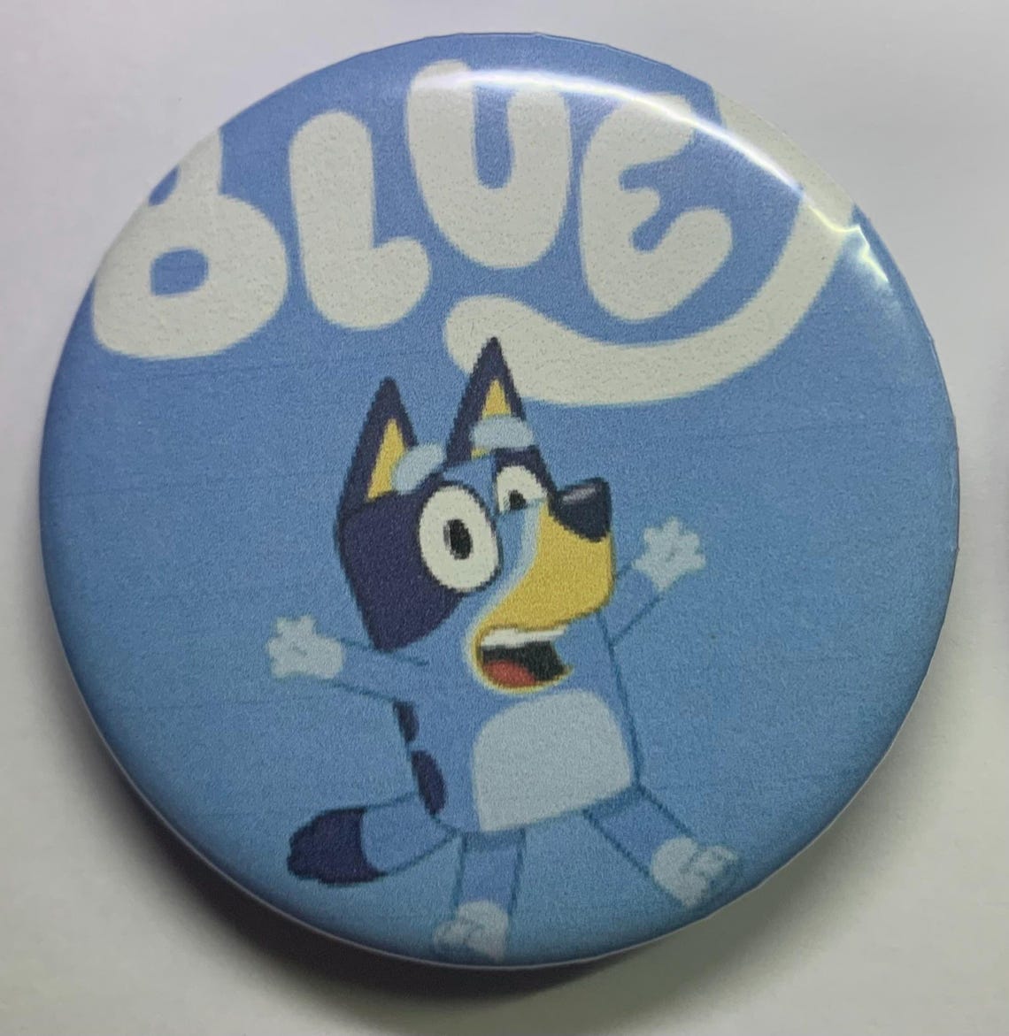 BLUEY Set of 6 Badges Pins 58mm Handmade Retro Unique Gift Kids Adults ...