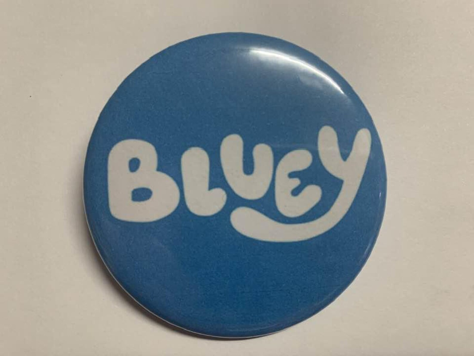 BLUEY Set of 6 Badges Pins 58mm Handmade Retro Unique Gift Kids Adults ...