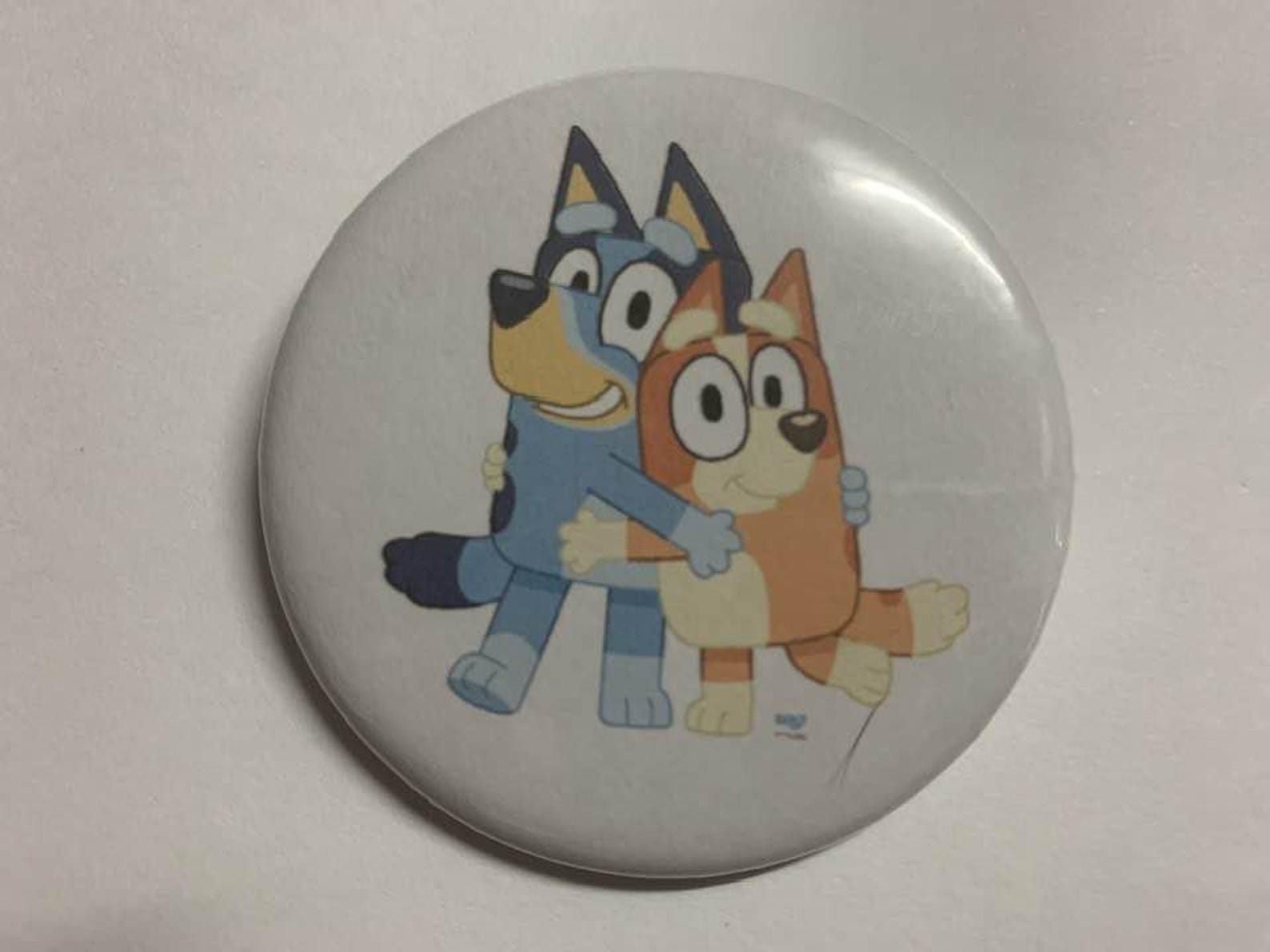 BLUEY Set of 6 Badges Pins 58mm Handmade Retro Unique Gift Kids Adults ...