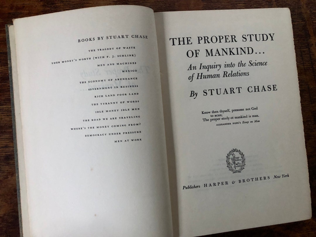 The Proper Study of Mankind - Etsy