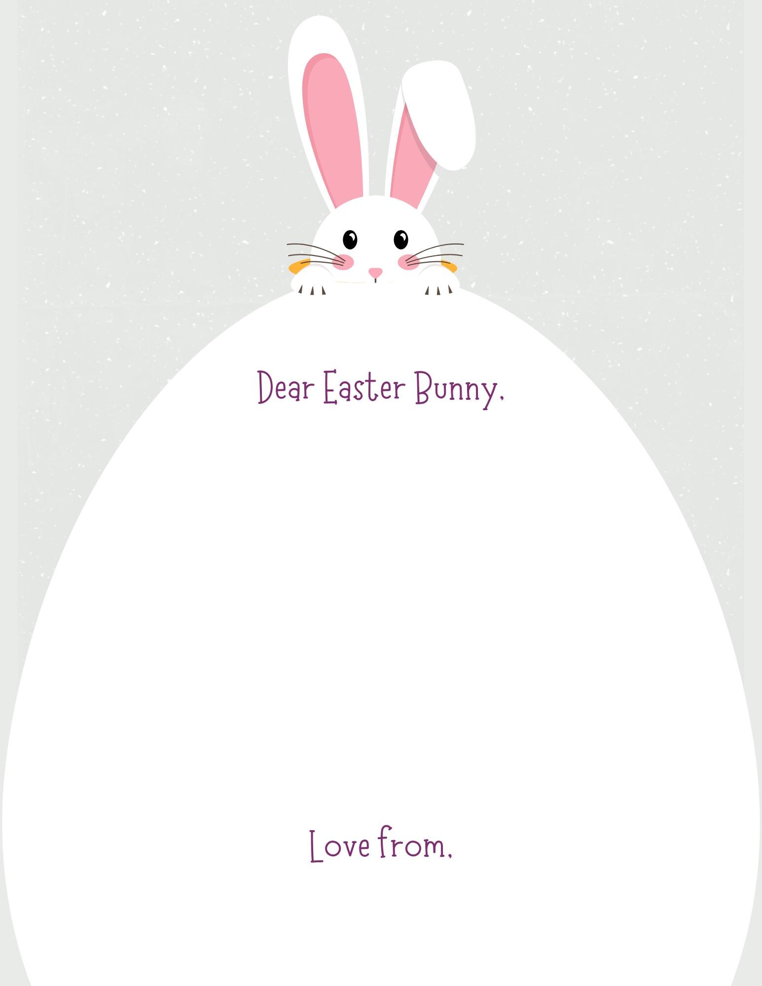 Editable Easter Bunny Note - Etsy