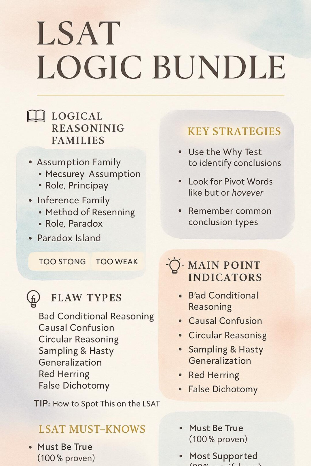 LSAT STUDY GUIDE - Etsy
