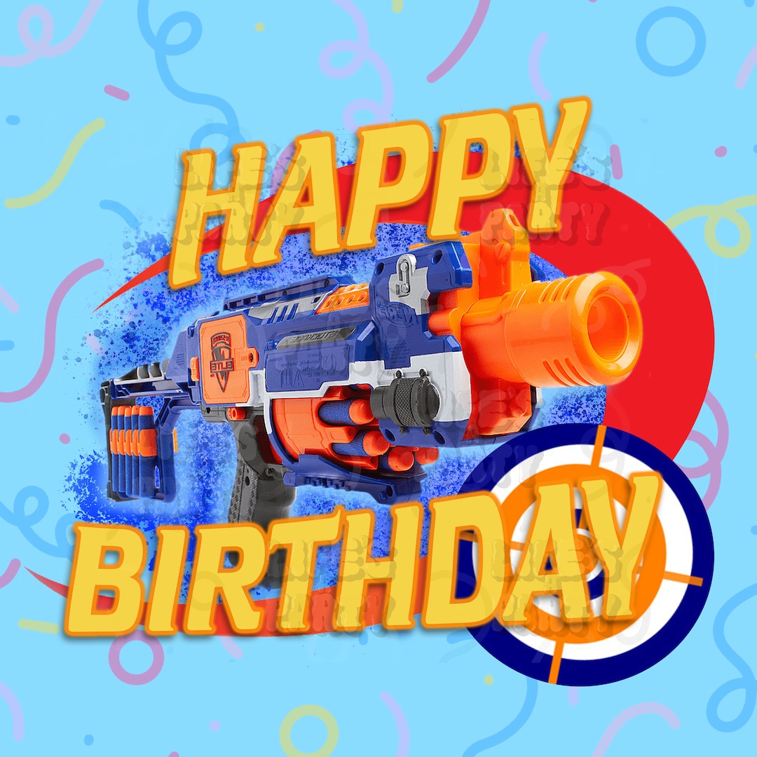 Nerf Birthday Party Digital File for Boys Parties, Birthdays ...