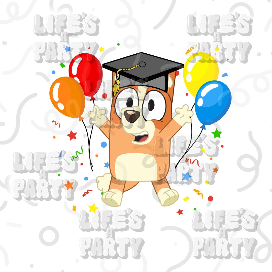 Bluey and Bingo 2 No Words Graduation Png Download - Etsy
