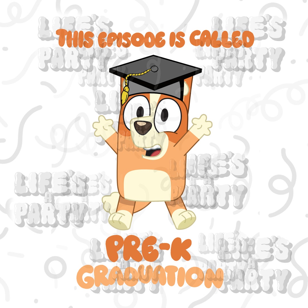 Bluey Show Bingo Graduation Design Digital File - Etsy UK