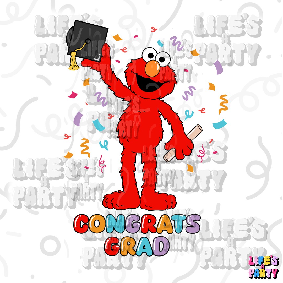 Sesame Street Elmo Graduate Digital File Download - Etsy UK