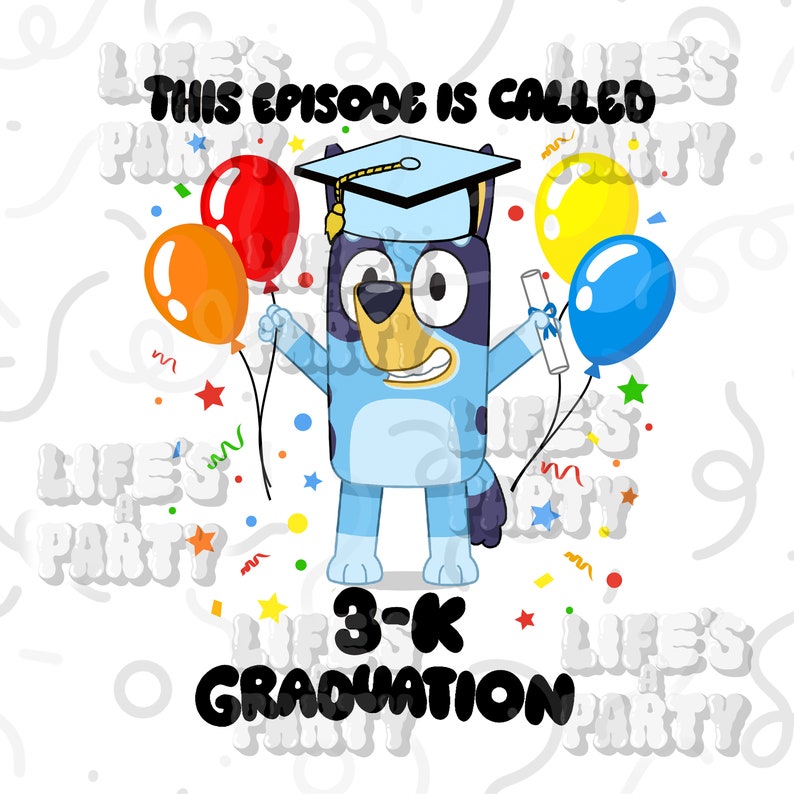 Bluey 3-k GRAD - Etsy