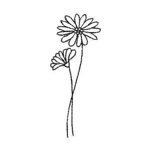 Daisy Flower Embroidery Design | Machine Embroidery File | Floral ...