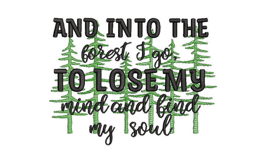 Forest Embroidery Design | Machine Embroidery File | Inspirational ...