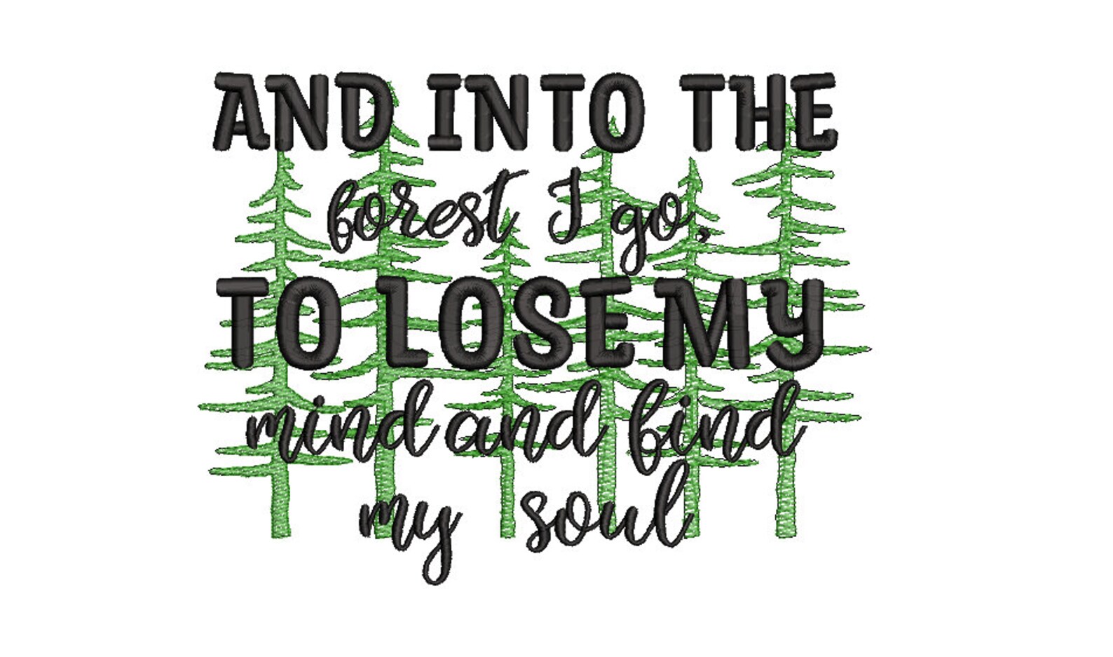 Forest Embroidery Design | Machine Embroidery File | Inspirational ...
