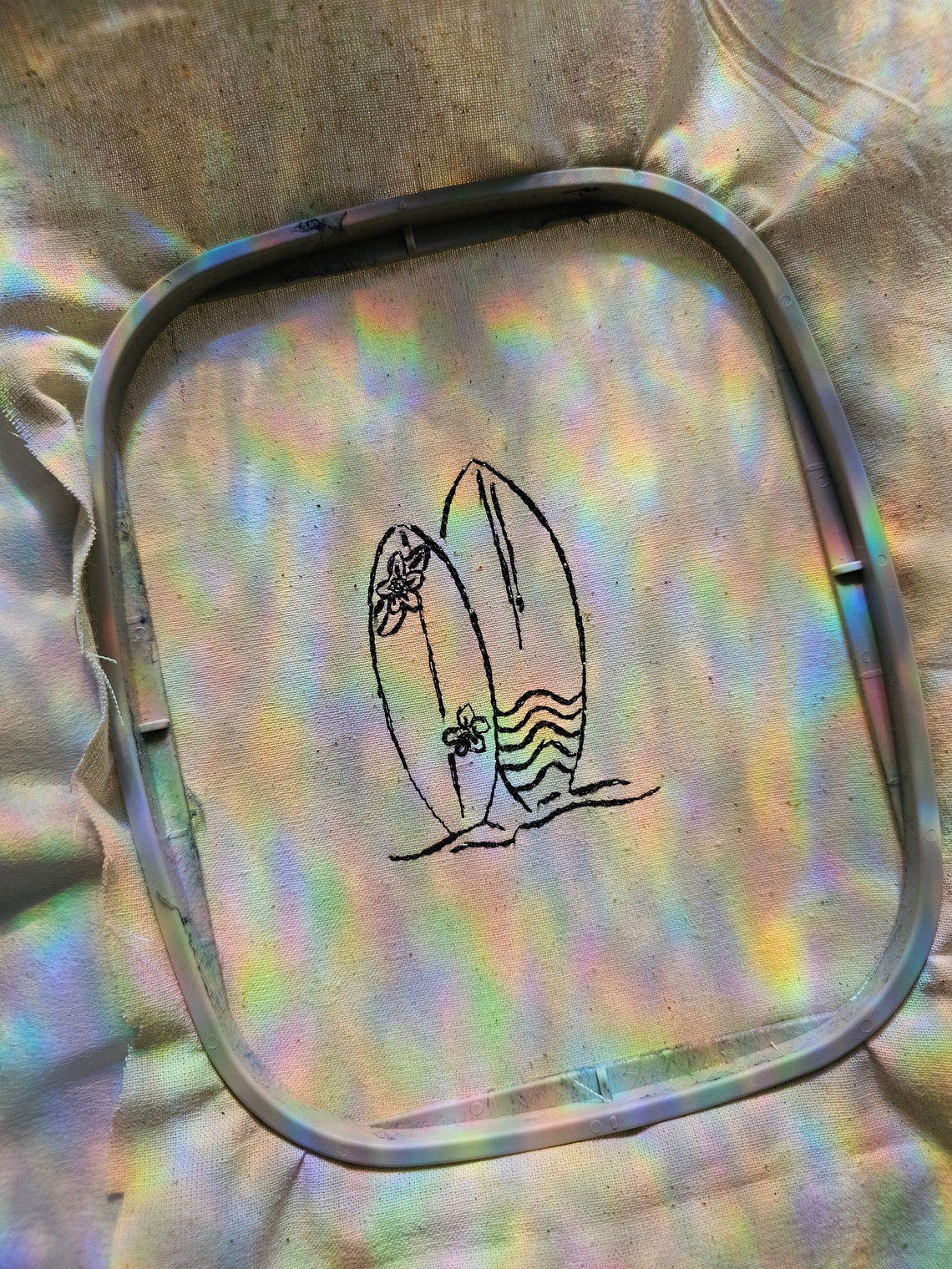 Surfboard Embroidery Design | Machine Embroidery File | Surf Board ...