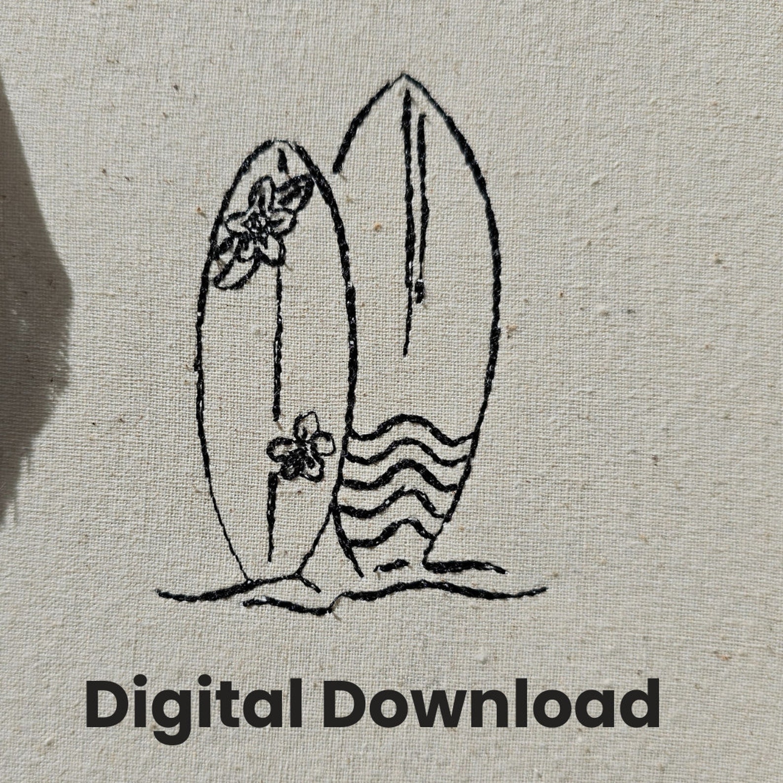 Surfboard Embroidery Design | Machine Embroidery File | Surf Board ...