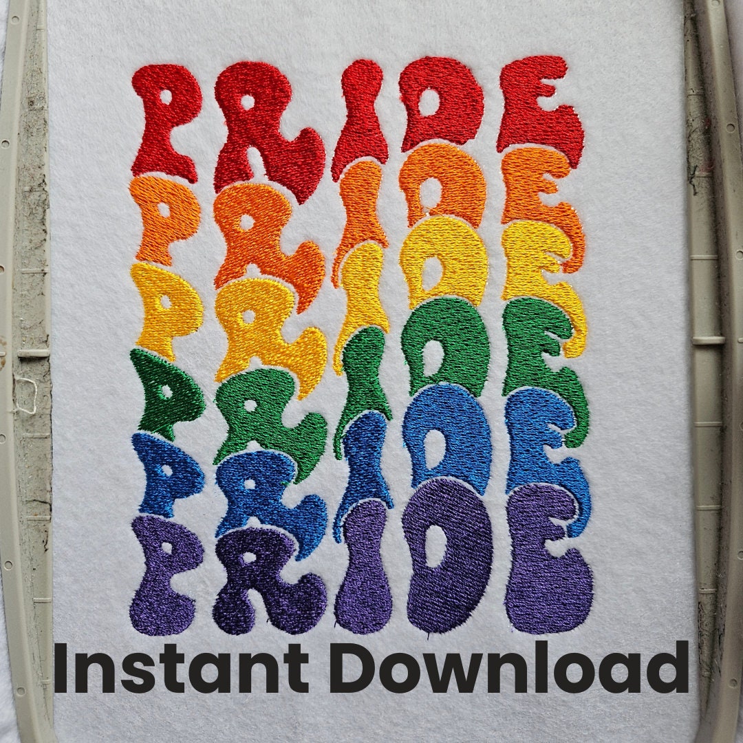 Pride Embroidery Design | Machine Embroidery File | LGTBQ+ Embroidery ...