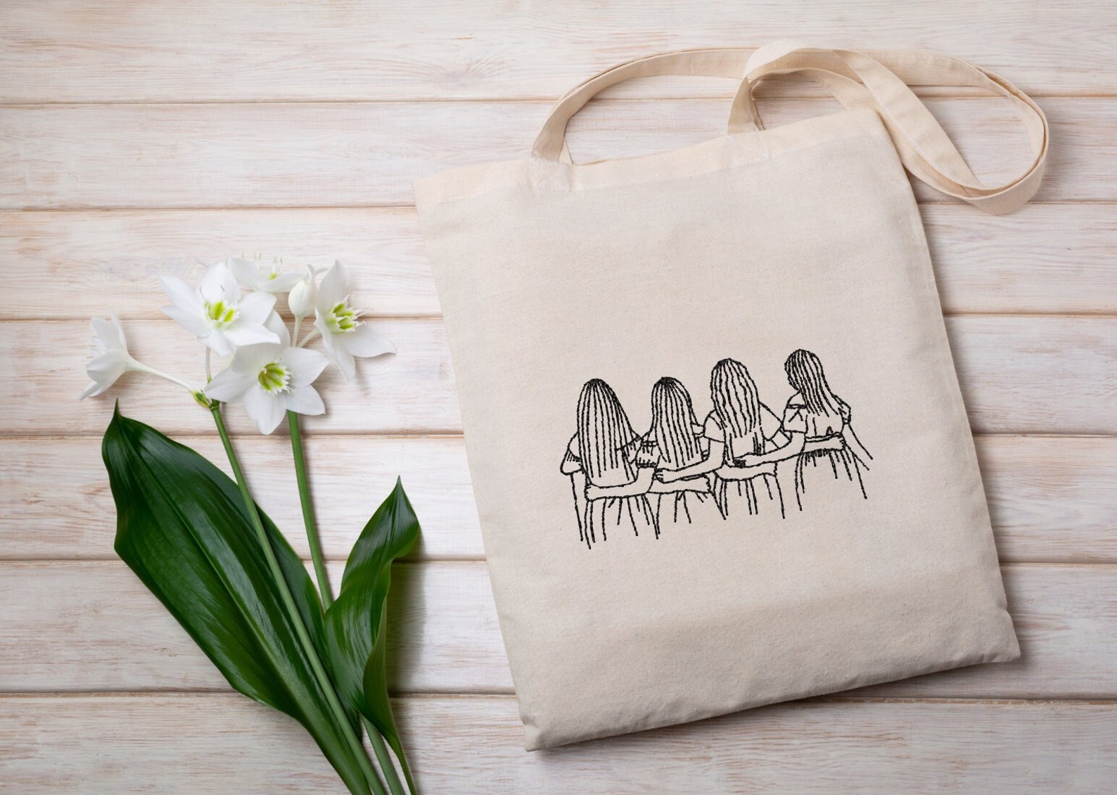 Four Friends Embroidery File | Machine Embroidery File | Sister Design ...