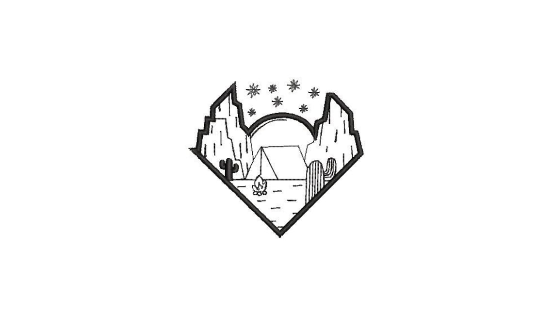 Camping Embroidery Design Machine Embroidery File Desert Embroidery ...