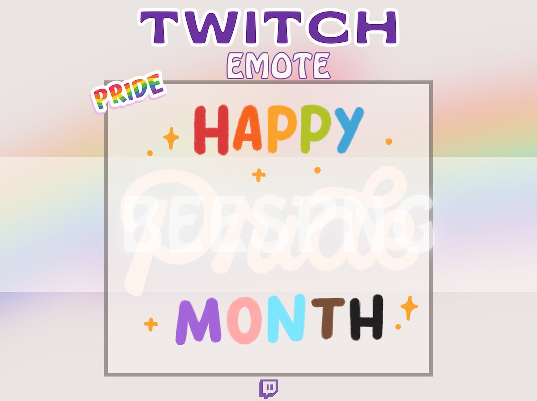 Twitch Emote ''happy Pride Month'' Emotes for Twitch Pride Emotes ...