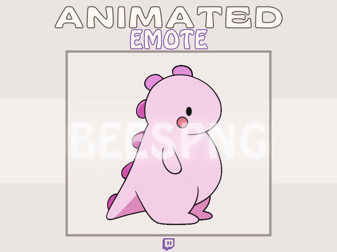 Animated Twitch Emote dancing Dino, Pink'' Emotes for Twitch Cute ...
