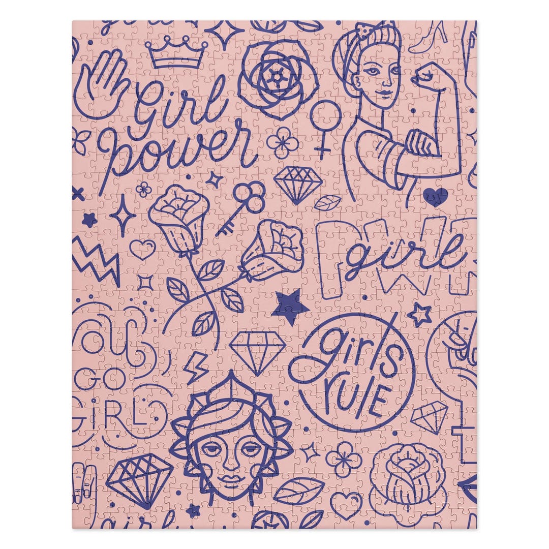 Girl Power, Girls Rule Sketch Jigsaw Puzzle - Etsy