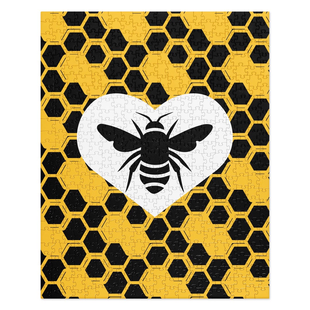 Honey Bee, Honeycomb Bee, Jigsaw Puzzle - Etsy