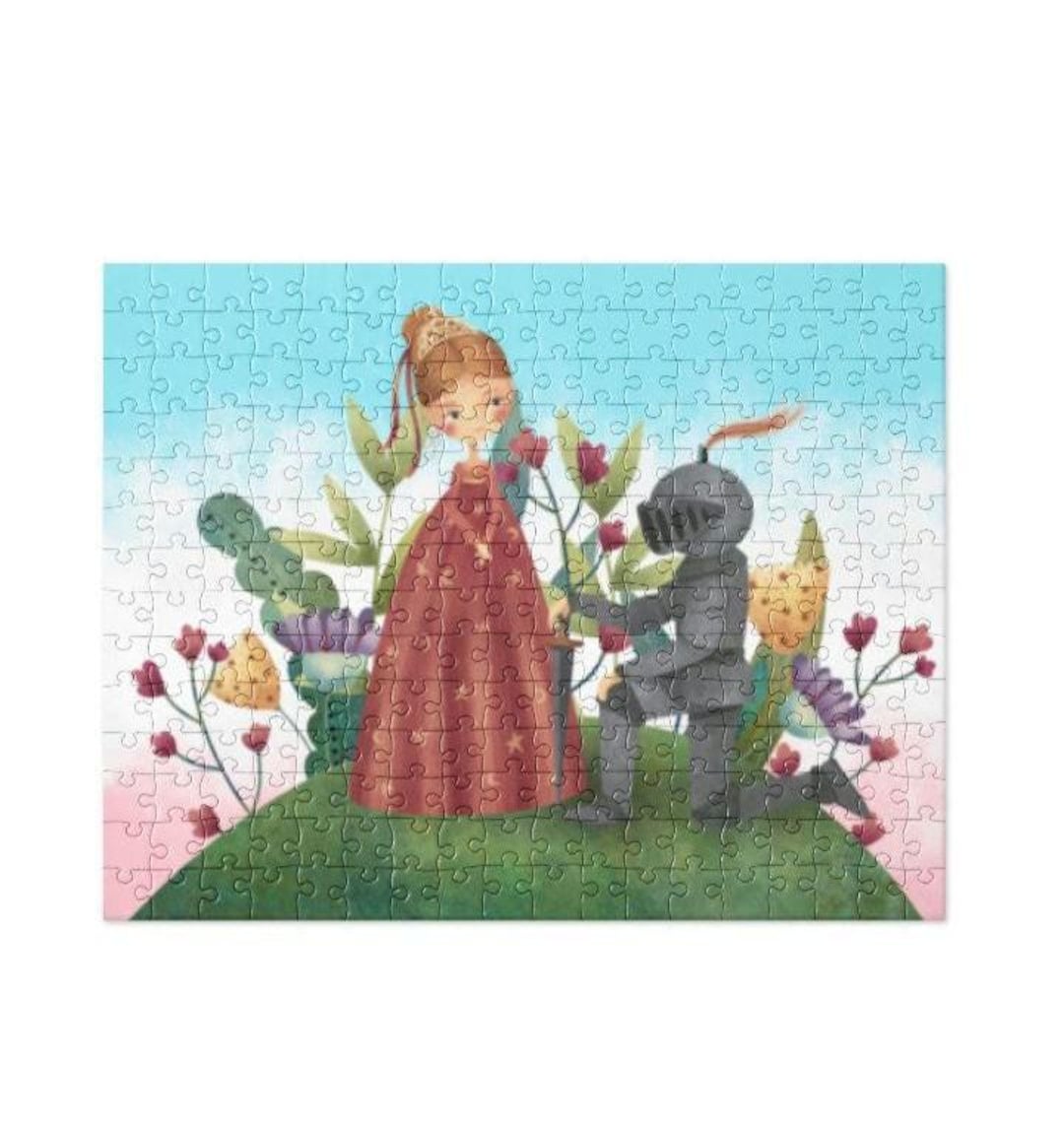 A Royal Proposal, Princess Knight Jigsaw Puzzle - Etsy