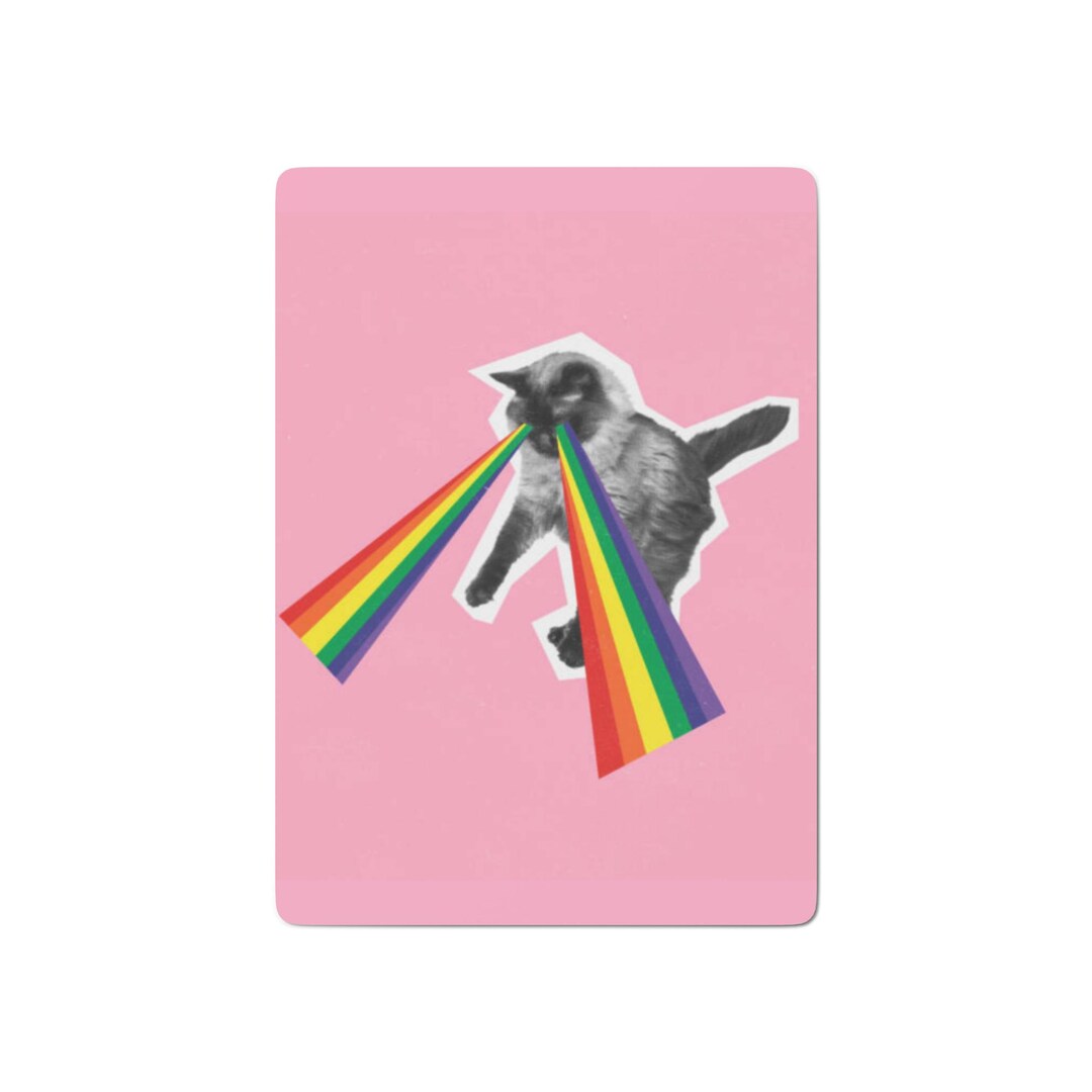 Kitten Rainbow Laser Beam, Poker Playing Cards - Etsy