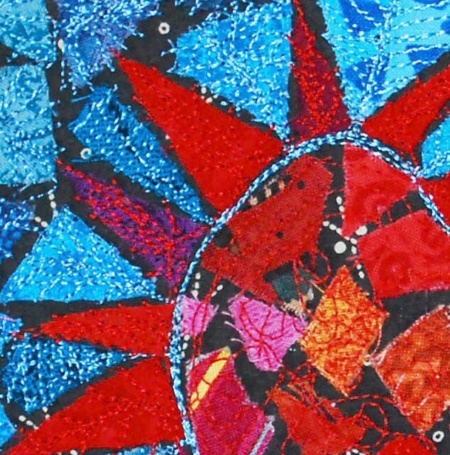 Fiber Art Fabric Mosaik Heart Whimsical Cubical Art 10x10 Inches - Etsy