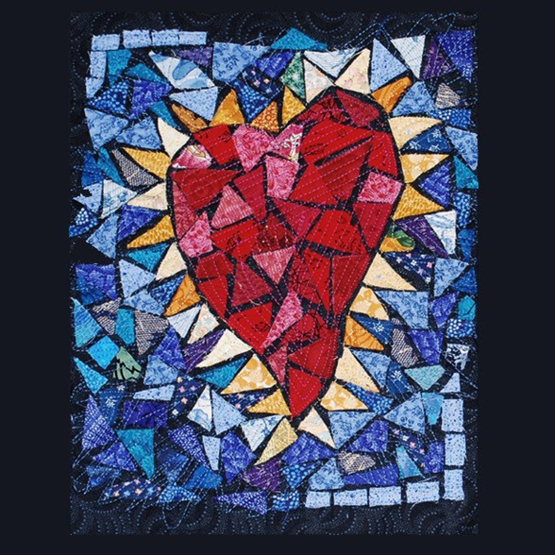 I Heart You Fiber Mosaic Cubicle Art 8X10 With FREE SHIPPING - Etsy