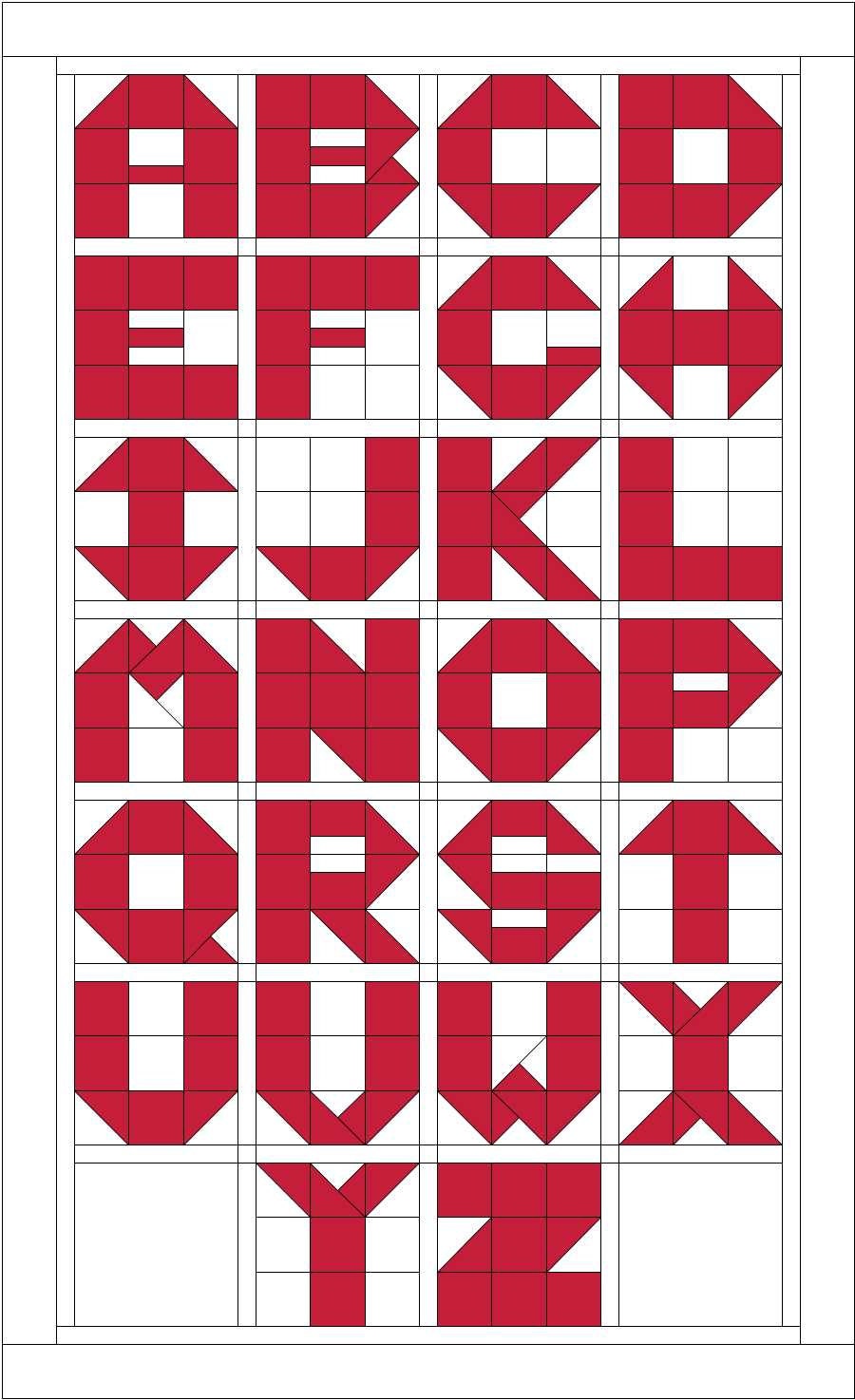 Graphed Alphabet Letters to Create Any Word You Want PDF Pattern Alma ...