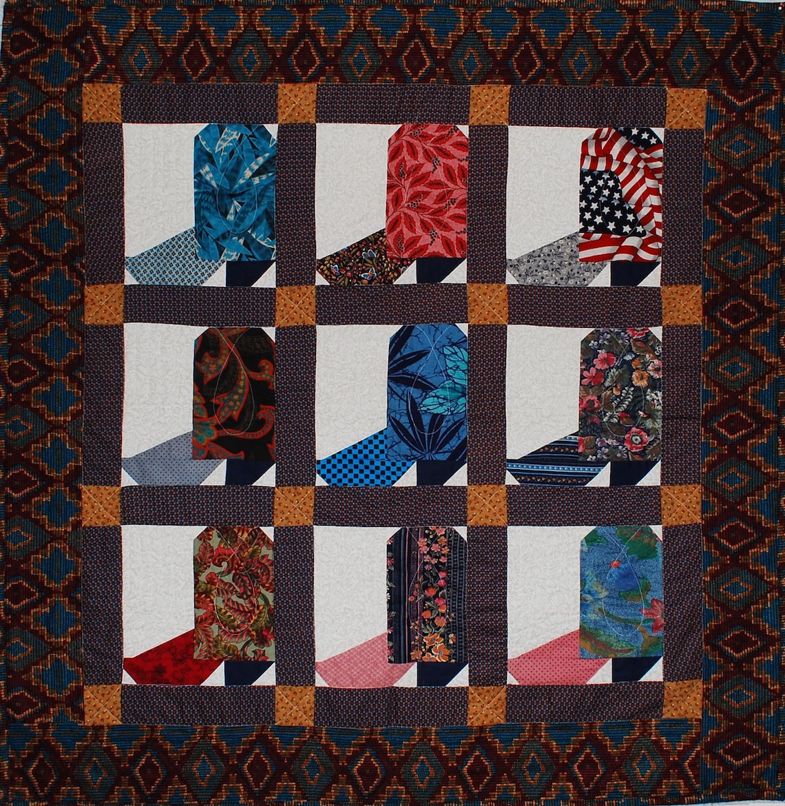 Western Patriotic Cowboy Boot Quilt Pattern 58X70 Inches Instant ...