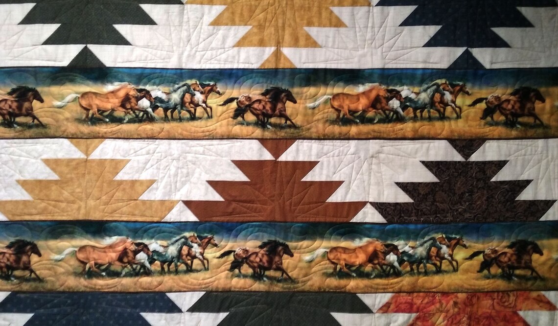 Western Style Patchwork Quilt PDF Instant Download Lap Quilt - Etsy