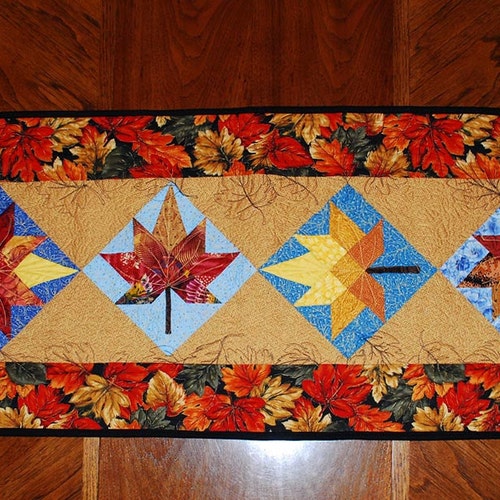 Pattern Only: Quilted Leaf Table Runner PDF Suitable for - Etsy