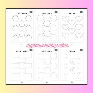 Preschool Shape Tracing, Basic Shape Tracing, Shape Tracing Worksheets ...