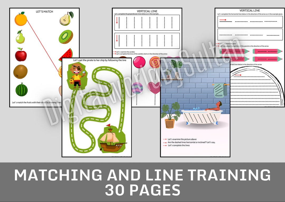 Line Study, Matching, Educational Game, Maze, Educational Worksheets ...