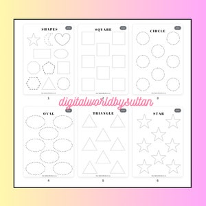 Preschool Shape Tracing, Basic Shape Tracing, Shape Tracing Worksheets ...
