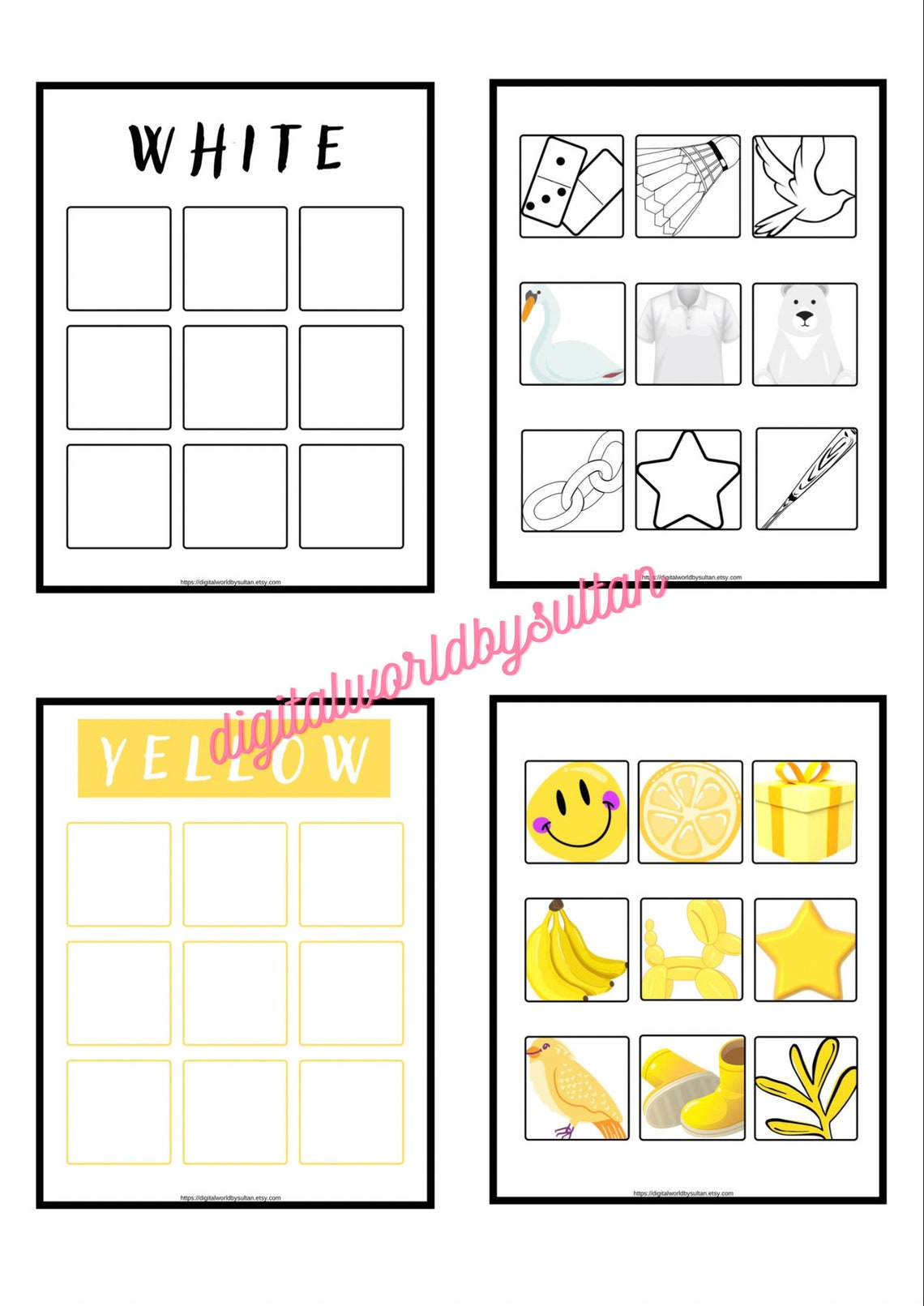Color Sorting Posters, Preschool Worksheet, Preschool Printable ...
