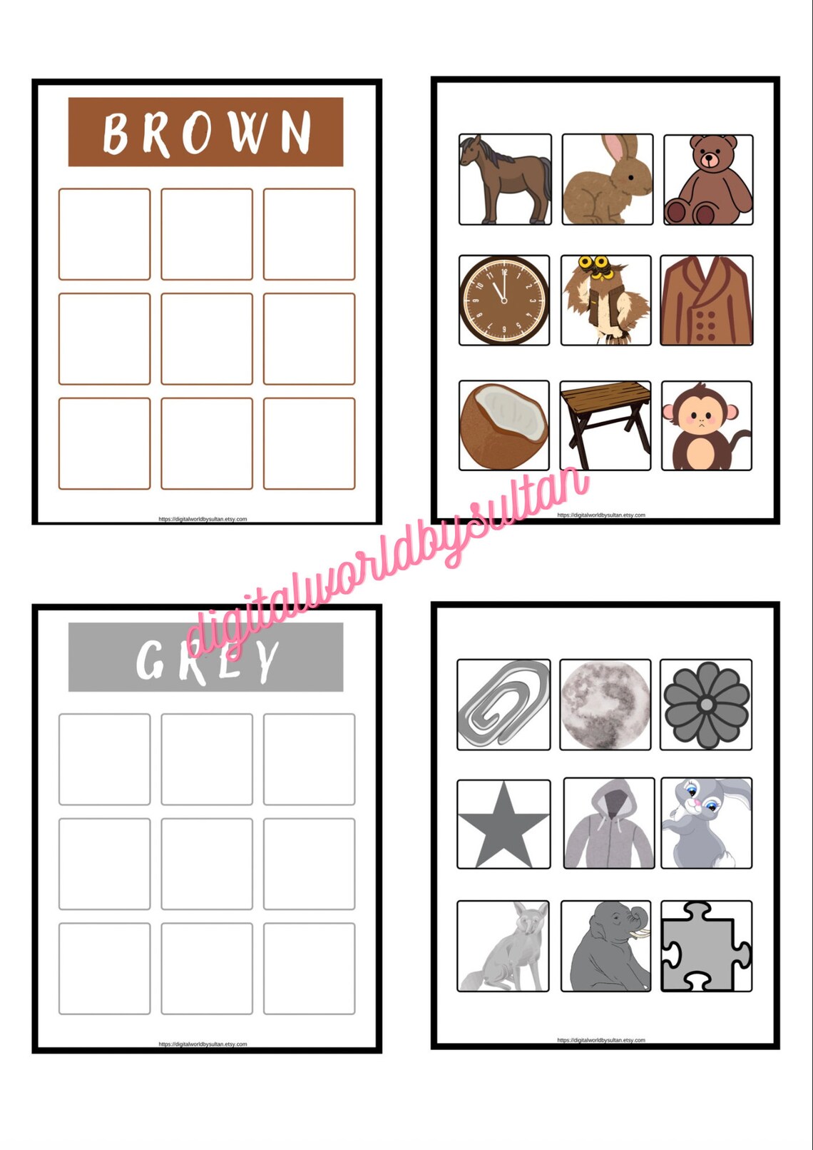 Color Sorting Posters, Preschool Worksheet, Preschool Printable ...